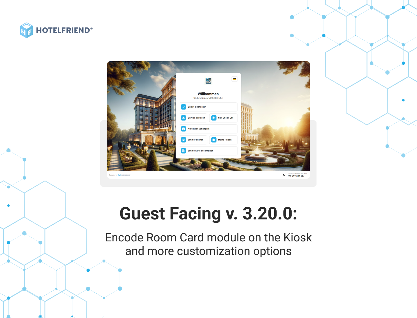 Guest Facing v. 3.20.0: Encode Room Card module on the Kiosk and more ...