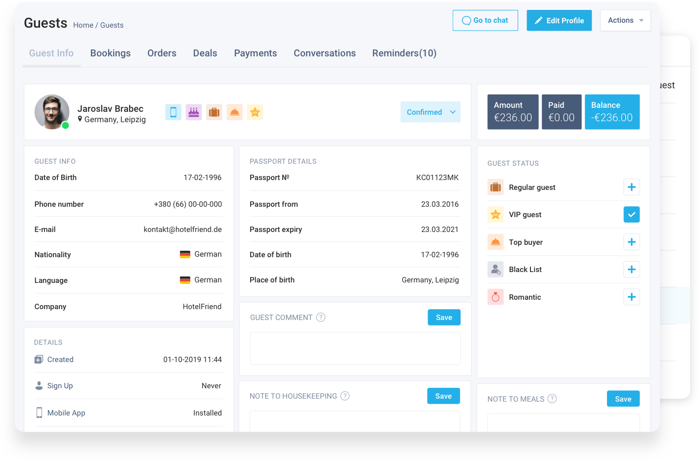 Hotel Guest Management System - software module that improves your ...